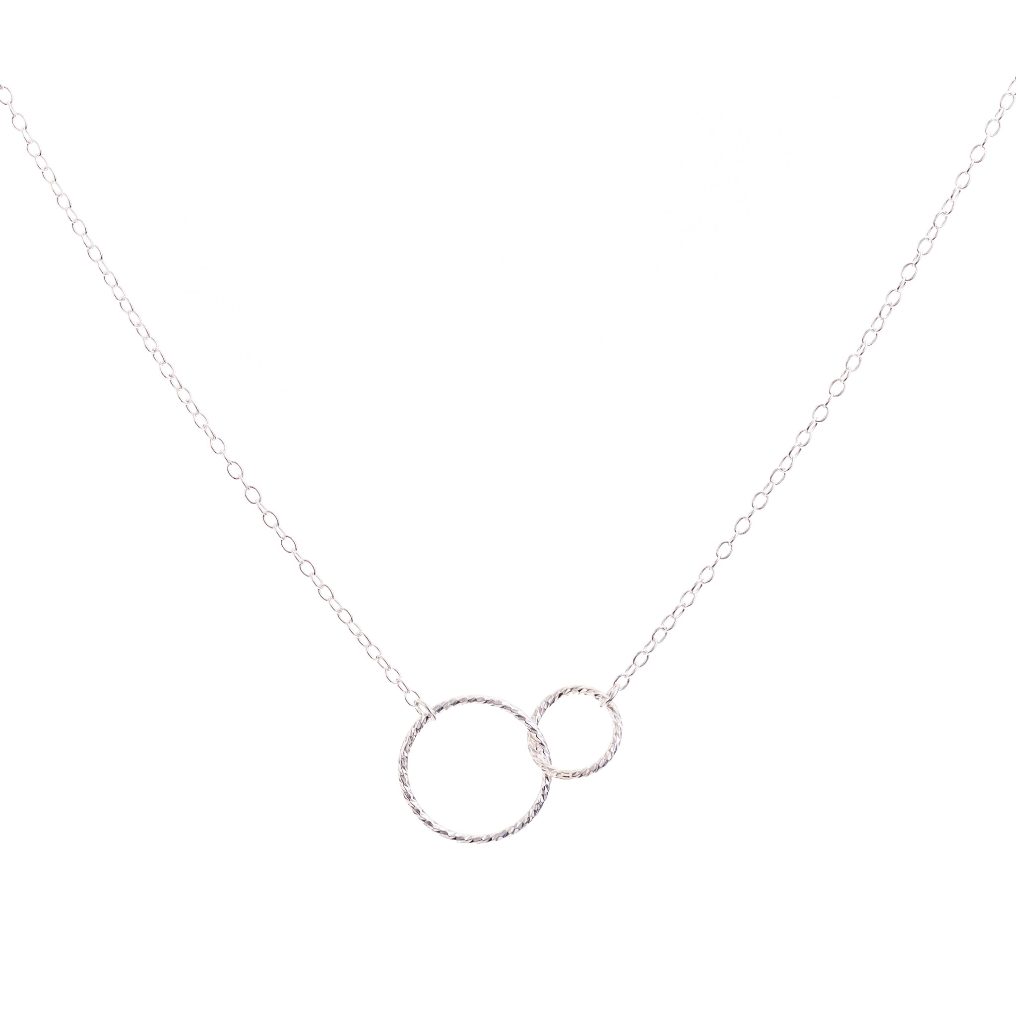 Silver Flat Infinity Circles Necklace - Sustainable minimal jewellery ...