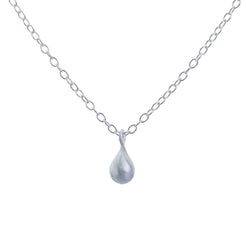 Silver Teardrop Necklace | Affordable Ethical Jewellery – Oh My Clumsy ...